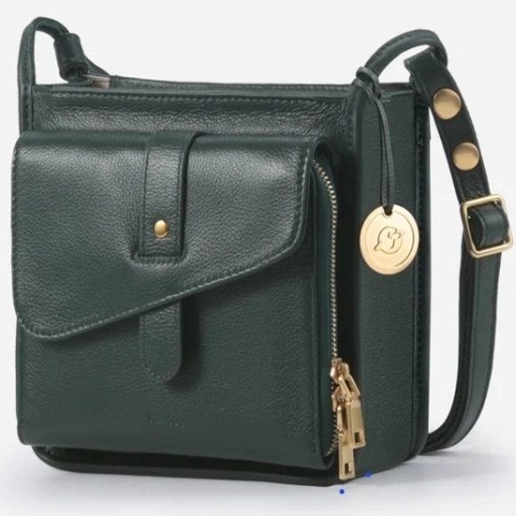 Minnoy | Bags | Minnoy Athena Dark Green Leather Crossbody Bag | Poshmark
